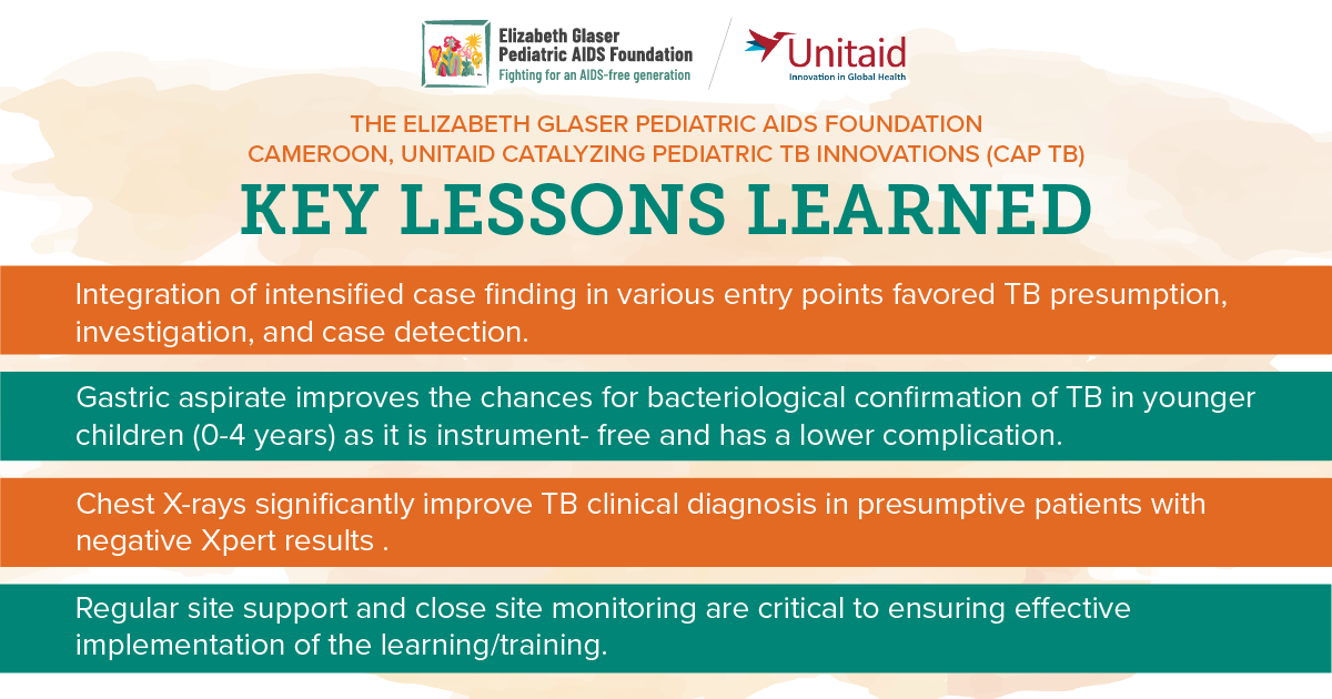 Lessons Learned - Elizabeth Glaser Pediatric AIDS Foundation